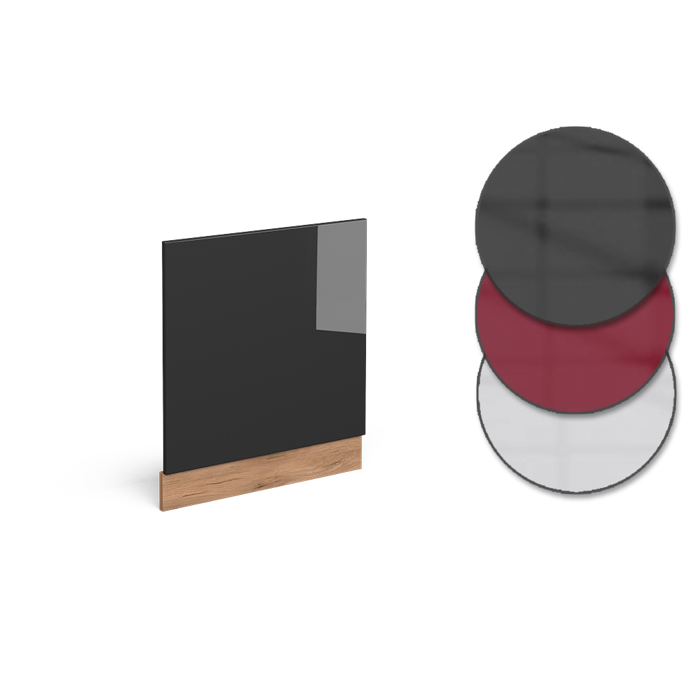 Front panel "R-Line", Anthracite high gloss/Gold power oak, 60 cm ...