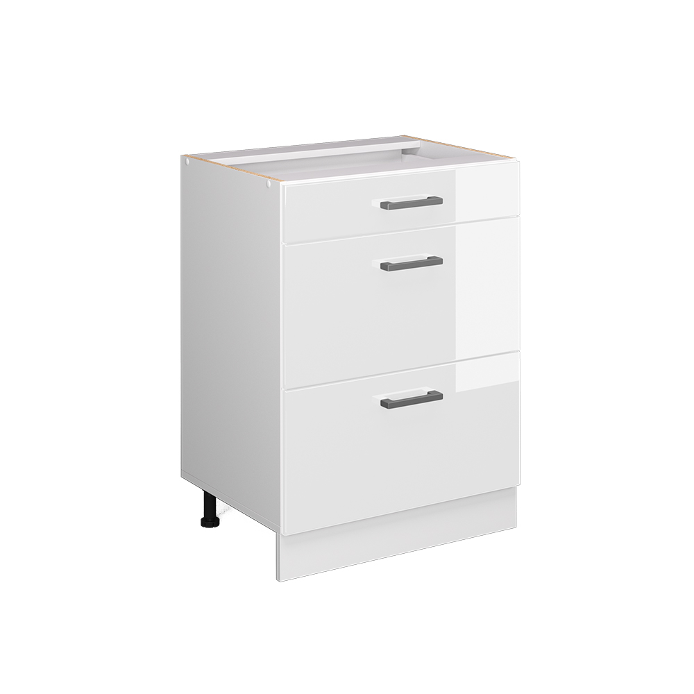 Vicco "R-Line" 60 cm base unit with drawers White high gloss