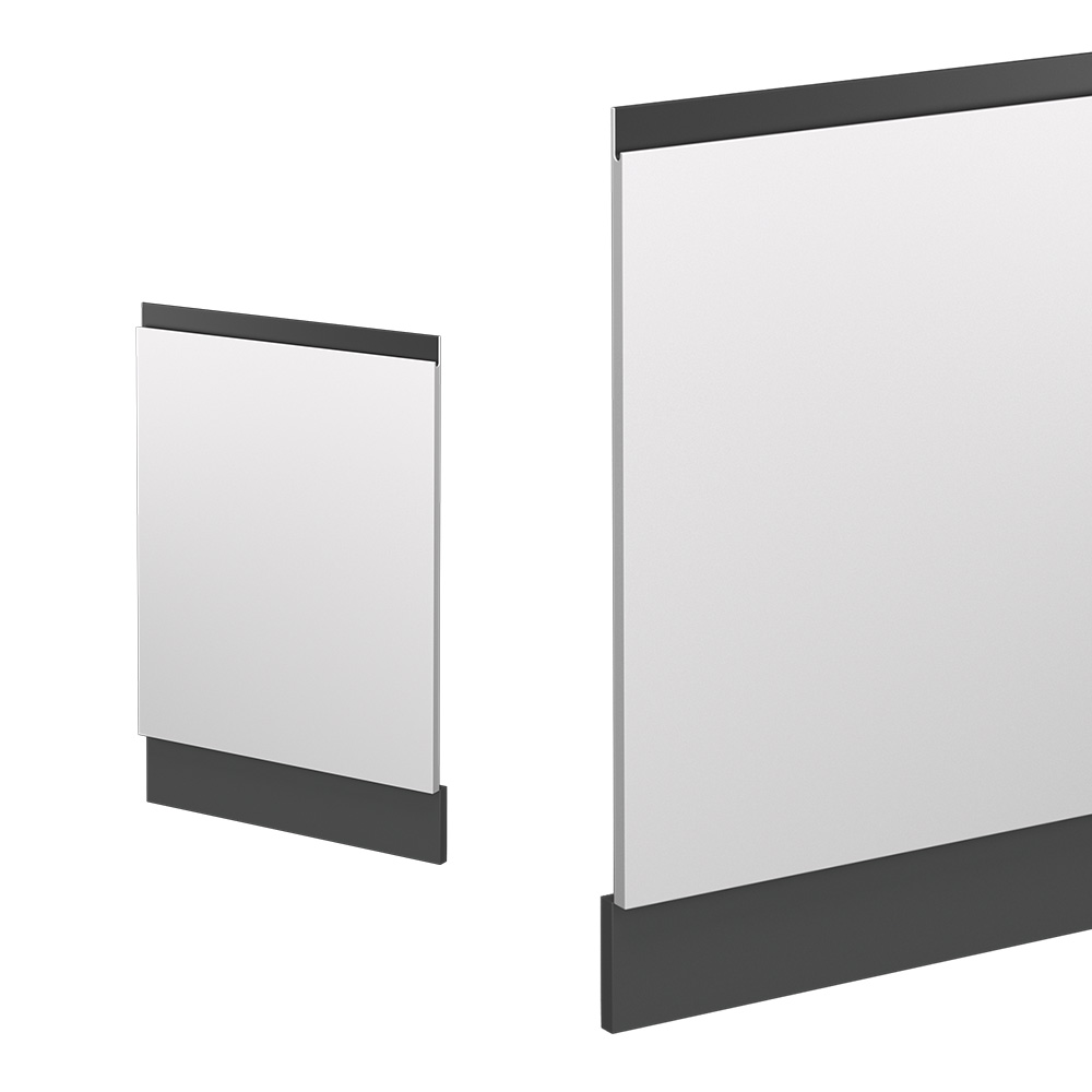 livinity® Front panel White 44.6 cm J-Shape, without worktop, R-Line ...