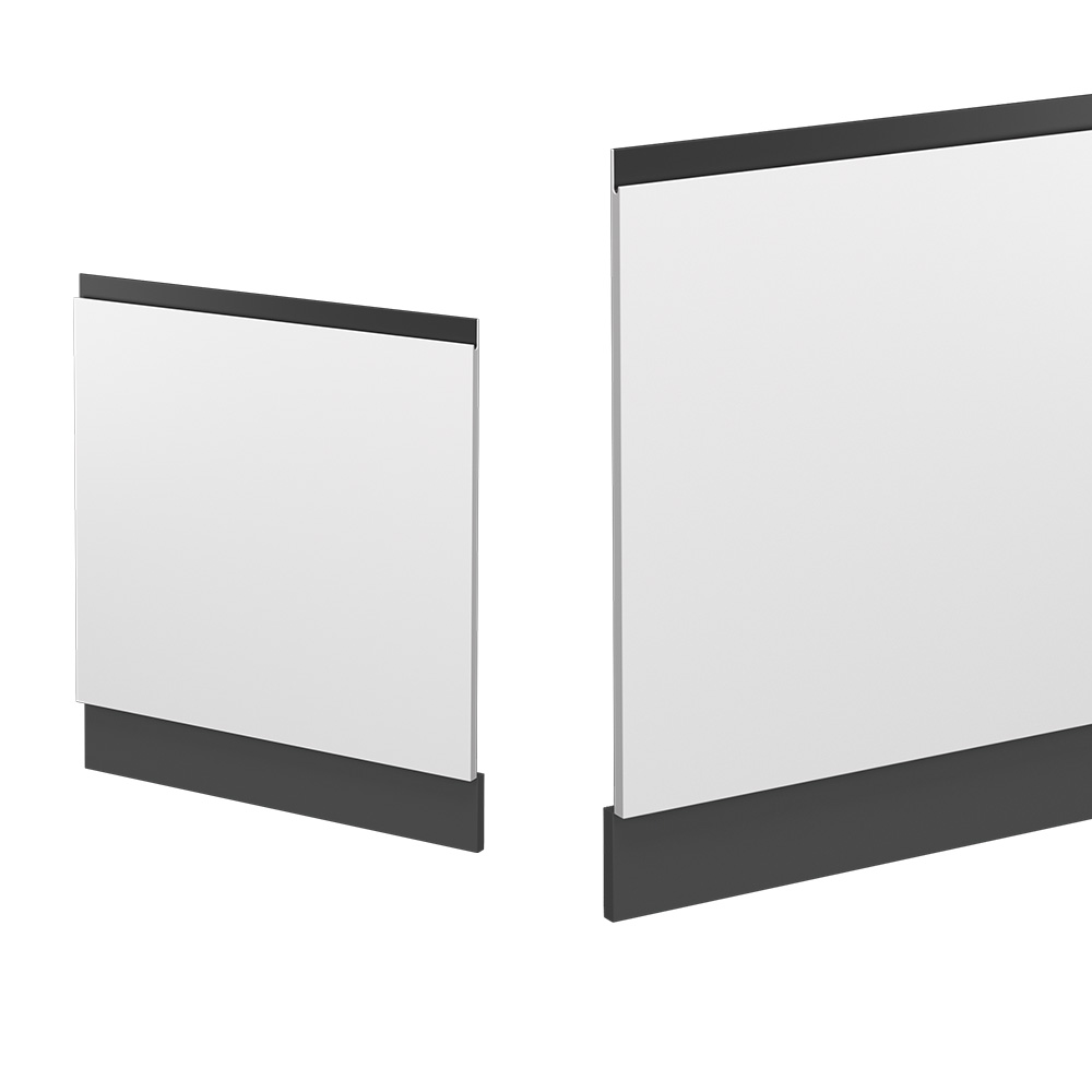 livinity® Front panel White 59.6 cm J-Shape, without worktop, R-Line ...