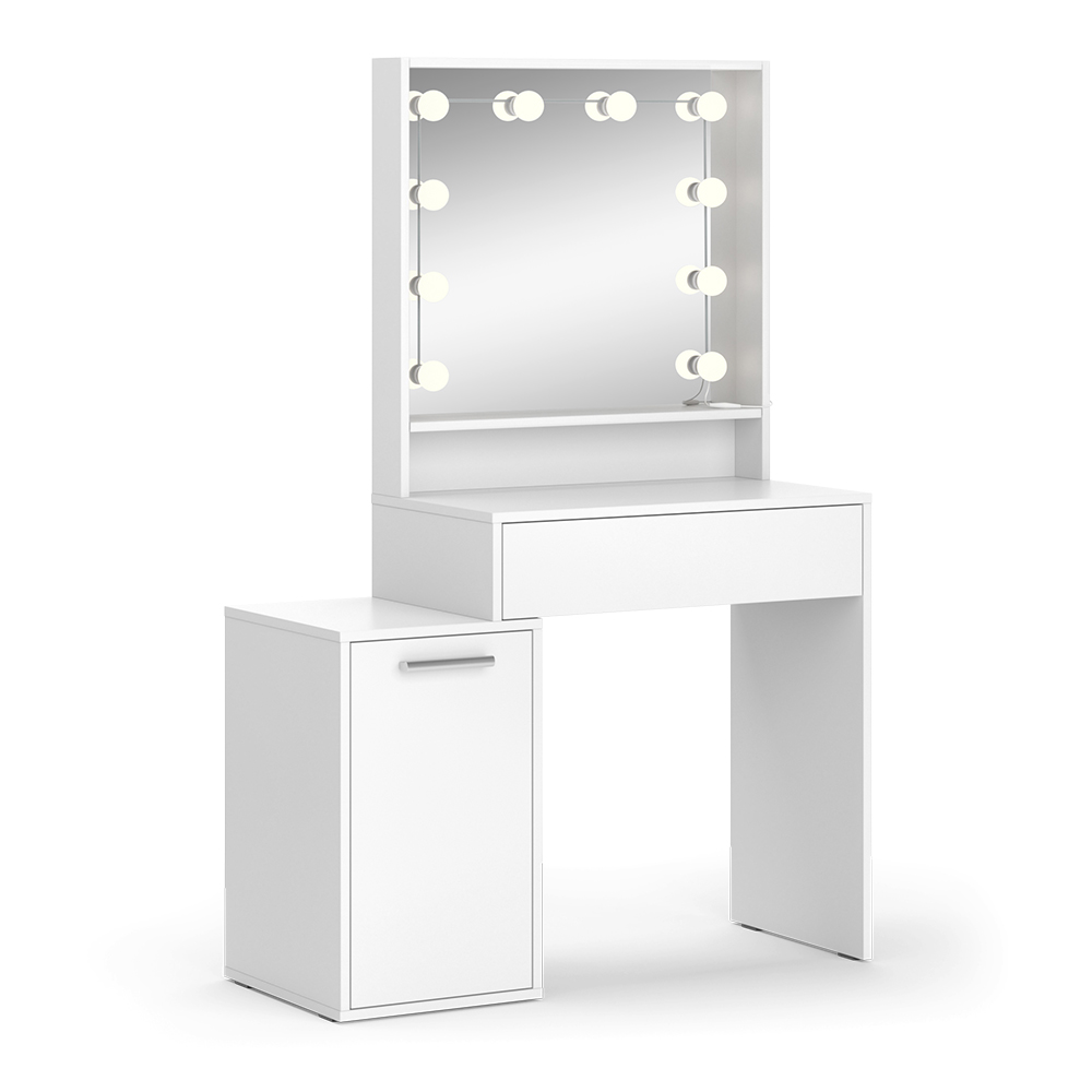 Vicco Coiffeuse Blanc 95cm avec éclairage LED, Altea | Blanc ...