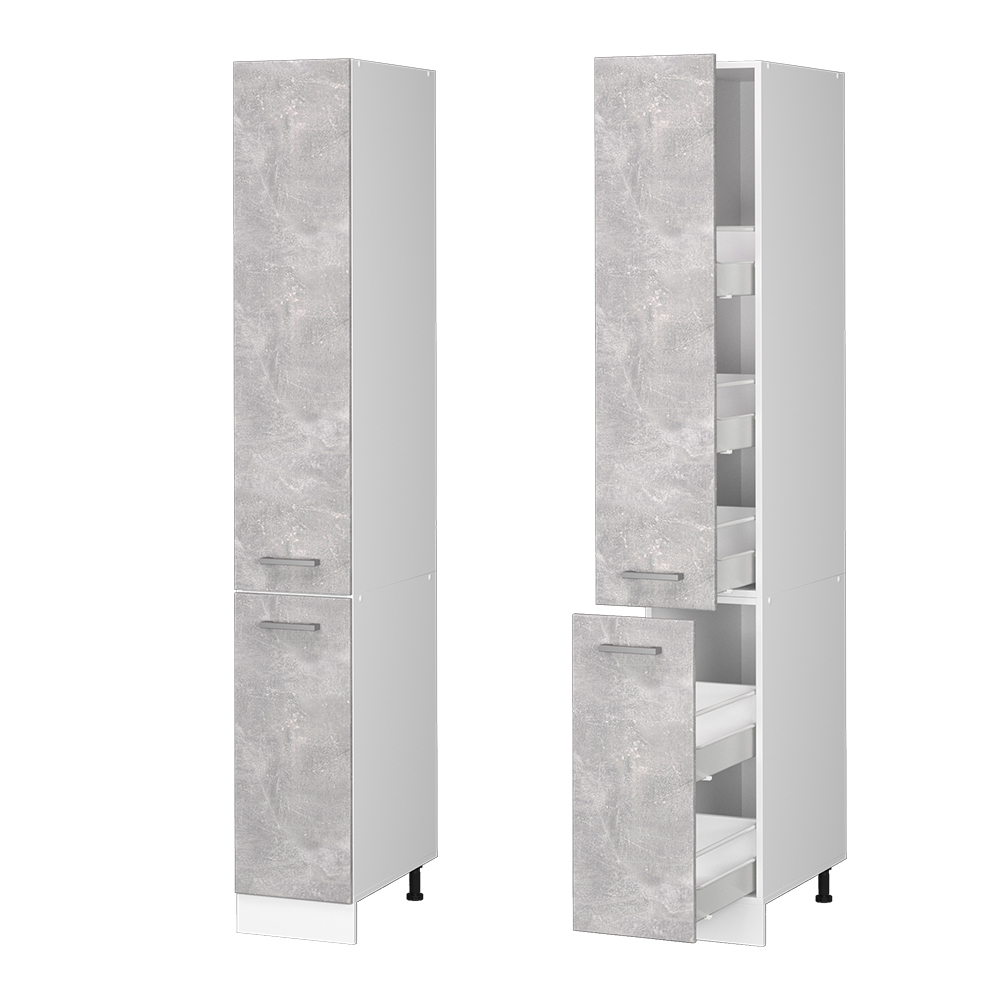 Vicco Universal larder unit Concrete 30 cm with doors, R-Line | Beton ...