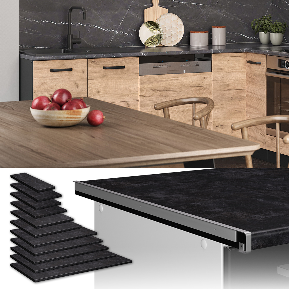 Vicco Kitchen countertop Anthracite 100 cm, R-Line | Anthrazit | 100 cm ...