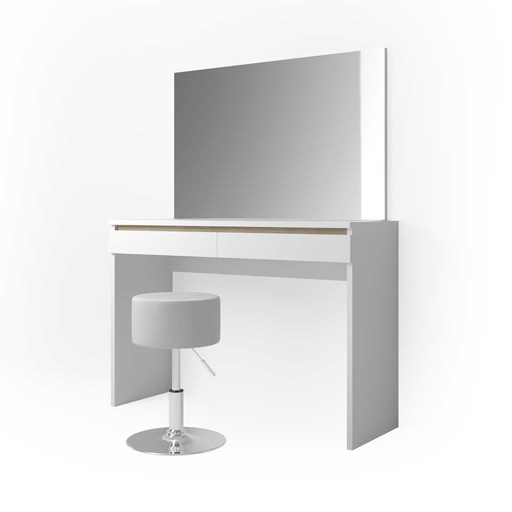Buy Dressing Table "Emma" White/Sonoma + Stool