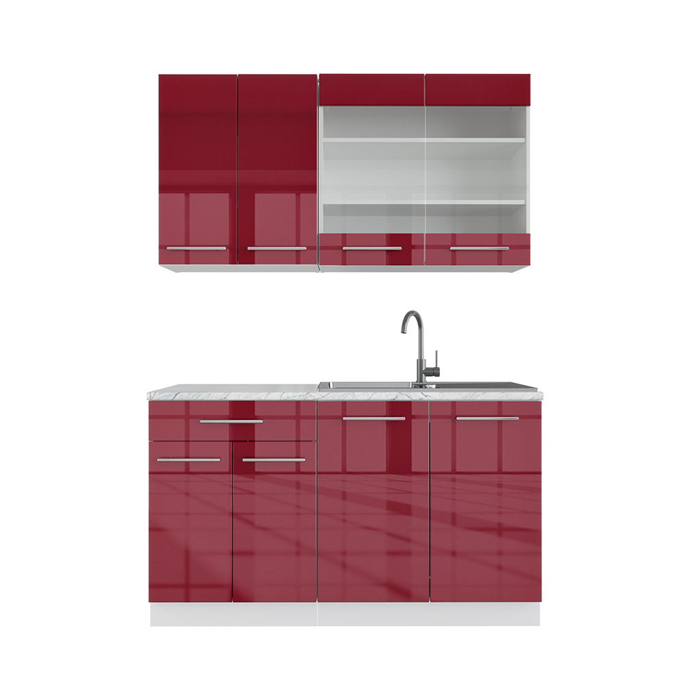 Acheter Vicco Kitchenette "Fame-Line" 140cm Bordeaux