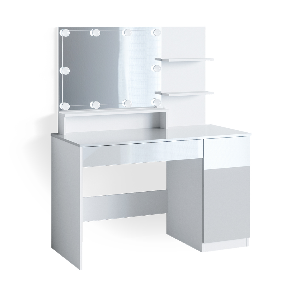 Buy Vicco Dressing Table "Elisa" White/High Gloss + LED