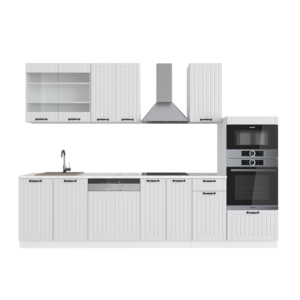 Vicco kitchenette "Fame-Line" 240cm wit landelijke stijl